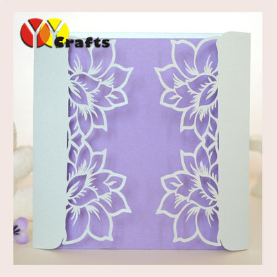 Creative paper handmade birthday invitation cards design with laser cutting