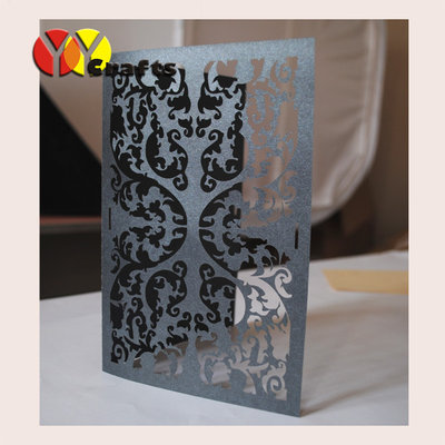 Moq 100pcs wedding decoration arabic style various colors invitations card paper with ribbon
