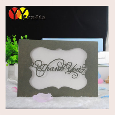 Simple wedding invitation card with thank you or couple names