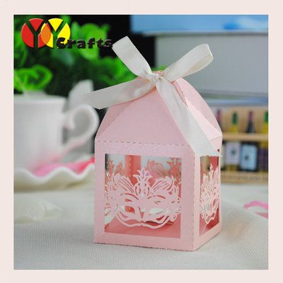Customize design and color mask shape wedding and birthday favor candy box