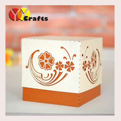Chocolate Wedding Favors box pearl paper 5x5 cm , wedding sugar box