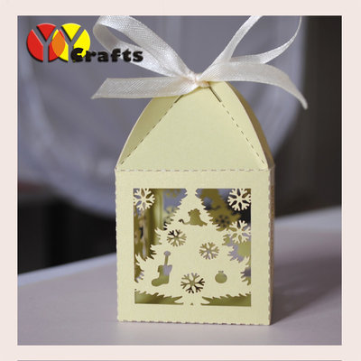Wedding Gift Boxes Free logo laser cut indian Wedding Favour Box Sweet boxes ribbon from YOYO crafts for Christmas Day