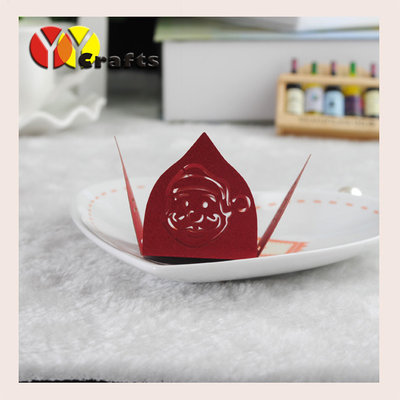 Cute red color customize design laser cut wedding small candy cupcake wrapper model