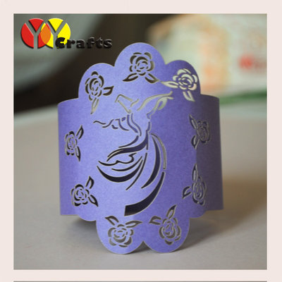 Purple dancing girl Wedding Napkin Rings table towel paper napkin wrappers