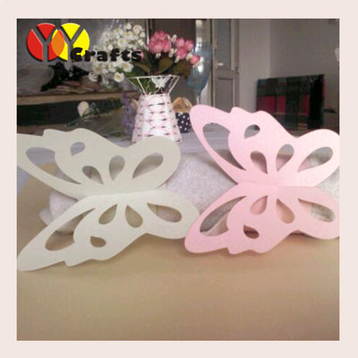 Cute butterfly Napkin Rings holders wedding fancy  metallic paper