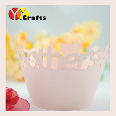 Laser Cut Cupcake Wrappers Happy father and happy mothers day wedding and party