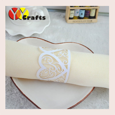 Wedding Napkin rings New design laser cut paper material Eco-friendly filigree napkin rings