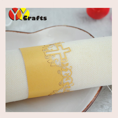Eco-friendly paper Cross napkins Christian wedding party favors