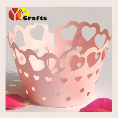 Heart to heart  Wedding Cupcake Liners party tea favors 5X8.5X5 cm