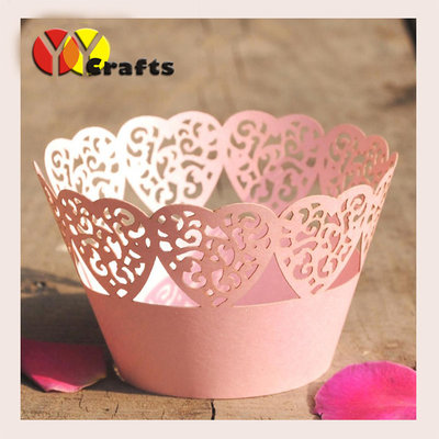 25pcs paper laser cut heart shape creative design for party and wedding