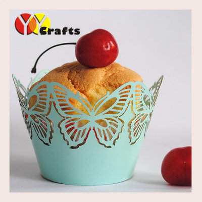 Butterfly Laser Cut Cupcake Wrappers for wedding various color