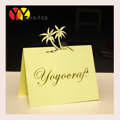 Palm Trees Wedding Table Place Cards holders laser cut decorations