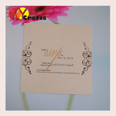 Flora Wedding Invitation Card with blank part for your printing or laser cutting