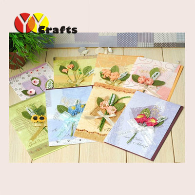 Flowers Wedding Greeting Card Romantic  / Holiday Greeting Card butterfly invitation card