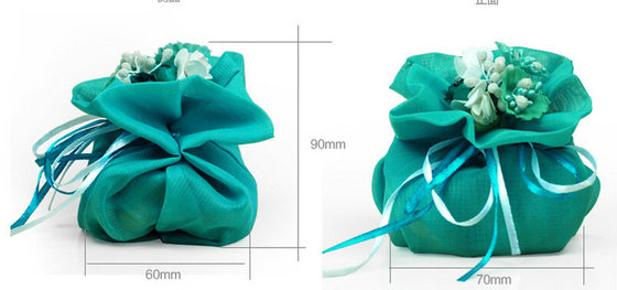 OEM Wedding Candy Bags Dark Blue Color Gift Packaging Bag