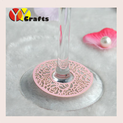 Matte aper Wine Claims party wedding favors on the bottom glasses