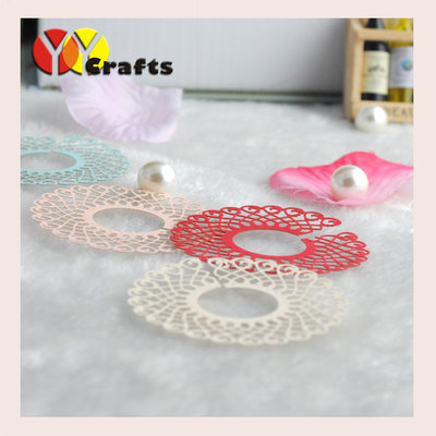 Laser cut paper fence design wine glass decoration for wedding party