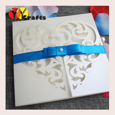 European wedding invitation card laser cut heart style wedding invitation cards