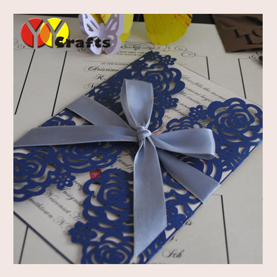 Luxury black wedding invitation card arabic rose conference invitation card