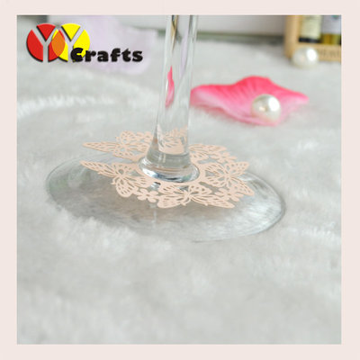 Laser cutting wine claims butterfly design various of colors wedding favors