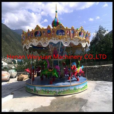 China 8 seats mini Luxury carousel horses for kid amusement park supplier