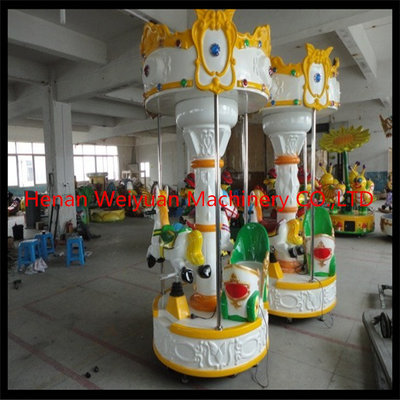 Shopping mall attraction 3 seats mini carousel horse rides for sale supplier