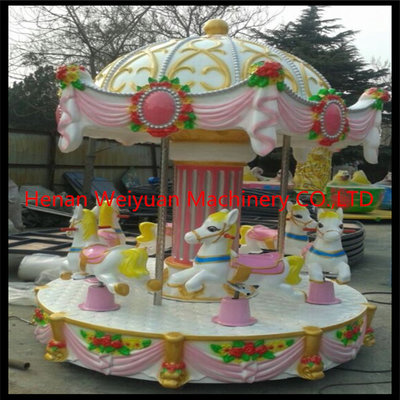 6 seats music mini carousel horse,lovely carousel for sale supplier