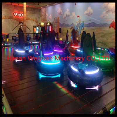 amusement park manufacturer 2 seats led bulbs on steel floor bumper car supplier