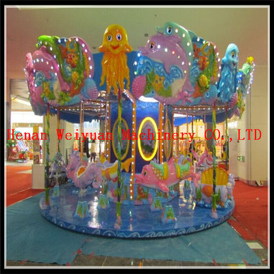 new product rides Chrismas carnival park rides sea horse carousel supplier