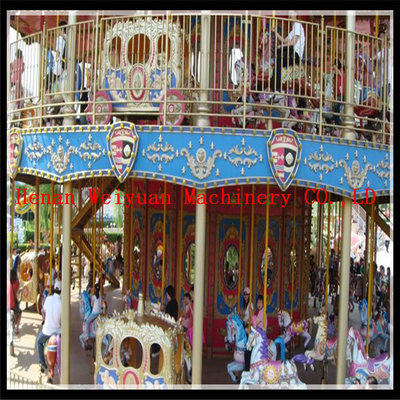 kiddie ride amusement double floor carousel with CE certificate supplier