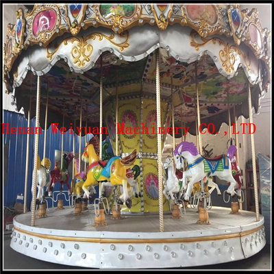 Top China fun equipment Amusement park rides 18 seats rotary luxury carousel horses for sale supplier