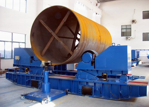 Blauer malender herkömmlicher Rotator des Schweißens-HGK-40 mit 400 x 120mm Gummi-Rädern
