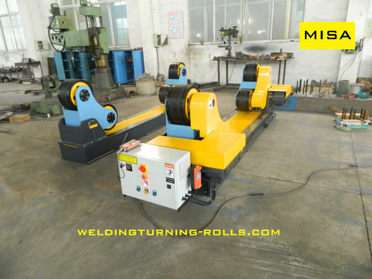 10 Tonne Selbst-Richtete BRITISCHEN Motor des Schweißens-Rotator-1.1KW, 300mm x 100mm Gummirad aus