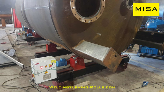 Doppelter herkömmlicher Schweißens-Rotator des Antriebs-5Ton mit Geschwindigkeit der Rollen-0.1~1m/min