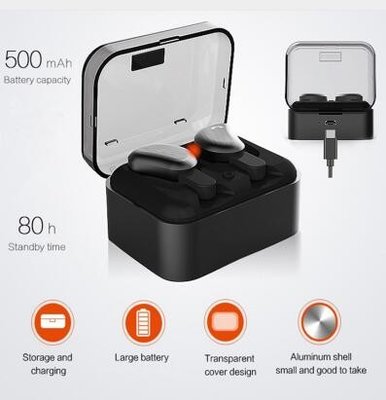 Music Binaural Stereo TWS Bluetooth Earphone 172 * 30 * 35 Mm Charging Box
