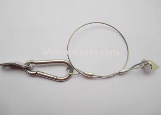 Lights Stainless Safety Cable Wire Rope Assemblies With Tabs L Fittings