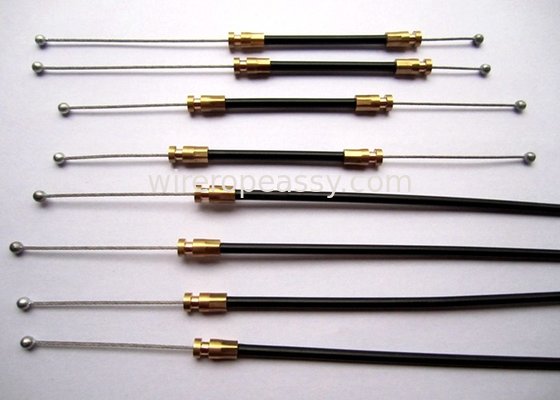 Black PE Housing Bowden Mechanical Control Cables Inner Stainless Cable