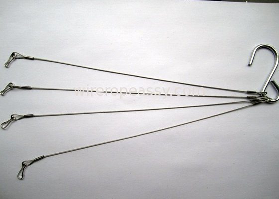 FlowerPot Hanging Steel Wire Ropes 1.0mm With Simplex Big S Hooks