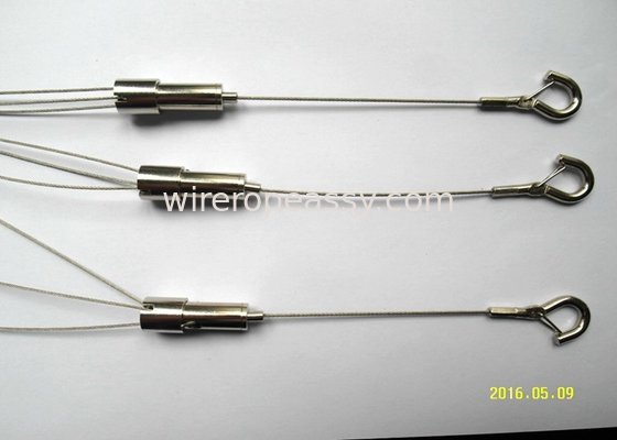 Galvanized / Stainless Steel Wire Ropes With Swivel Hooks and Pins
