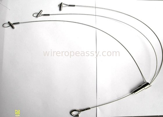 Galvanized / Stainless Steel Wire Ropes With Swivel Hooks and Pins