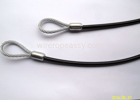 Dia 6.0 mm Industrial Wire Rope Assemblies With Double Loops and Aluminum Sleeve