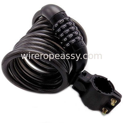 Ø12mm Steel Wire Rope Security Cable Lock / Combination Bike Lock