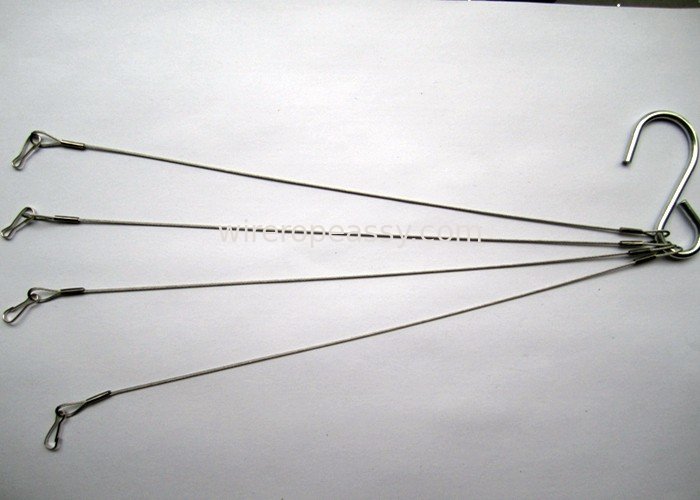 FlowerPot Hanging Steel Wire Ropes 1.0mm With Simplex Big S Hooks