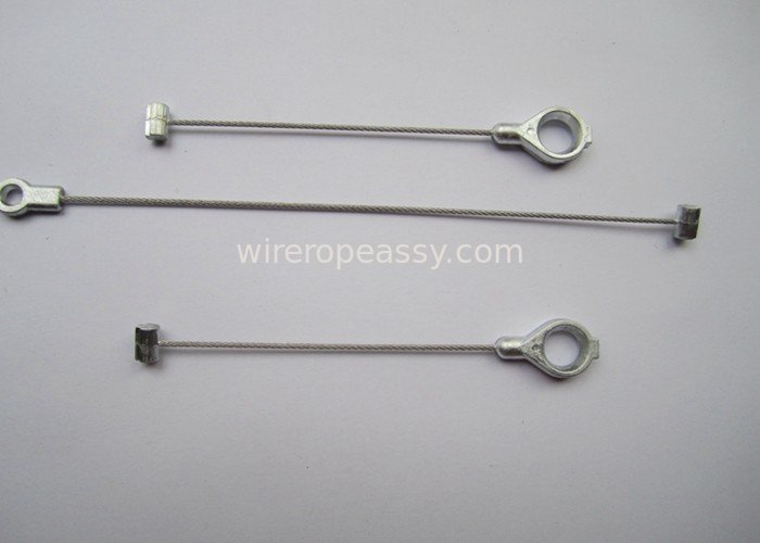 1.2mm Glavanized Wire Rope Assemblies Zinc Alloy Terminal