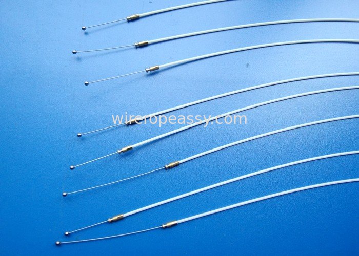 0.6mm 1*1 Construction POM White Housing Bowden Cable  Control With 70mm Stroke And Copper Ferrules