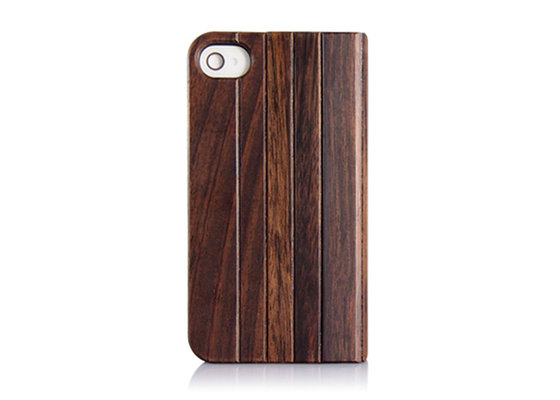 Handmade Bois De Wood Cell Phone Case , Iphone 4 / 4S Back Covers