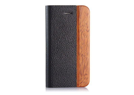 Real Leather Wallet Apple Iphone 5S Folio Case , Stand Personalized Phone Cases