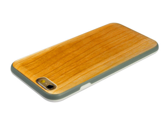 iPhone 6 Waterproof Phone Cases Natural Cherry Wooden Cases Shining PC