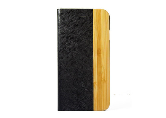 Black iPhone 6 Phone Cases PU Lerforated leather hand-polished