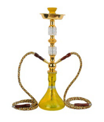 Yellow Crystal Hookah Cigarett Smoking Pipe Glass Shisha Best Manufacturer from China